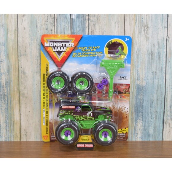 Monster Jam | Toys | Monster Jam Grave Digger Mechanix Build Rebuild ...